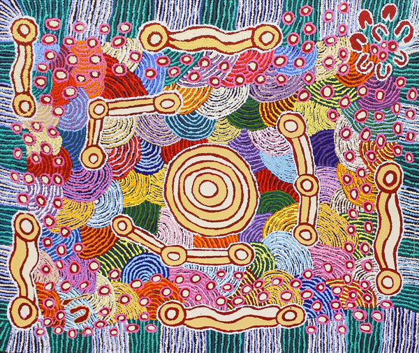 "Haasts Bluff” contemporary art from the Ikuntji Artists, Yaama Ganu G ...